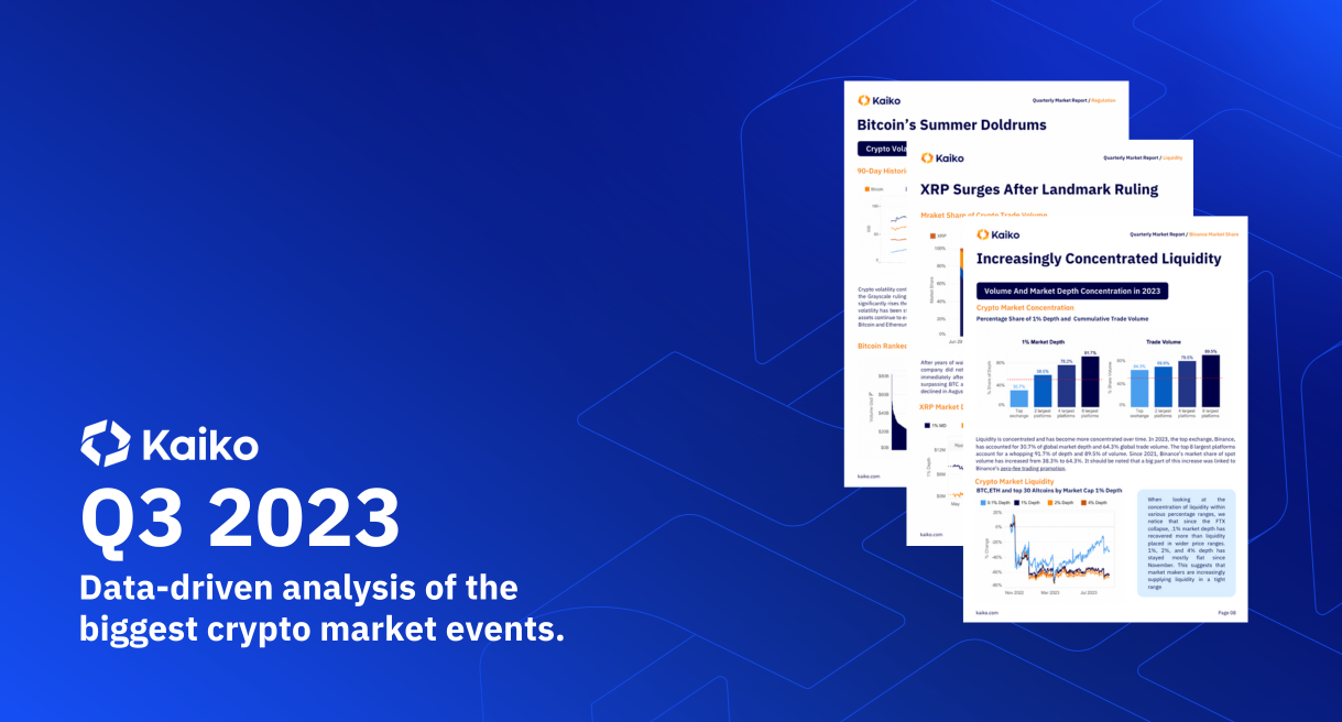Quarterly Report: Q3 2023 - Kaiko - Research