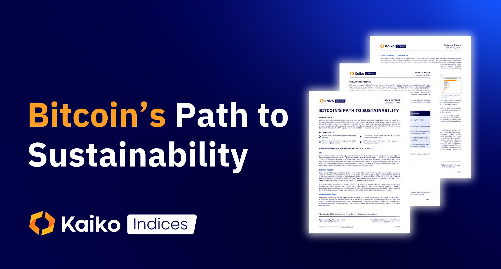 Bitcoin's path to sustainability - Kaiko - Research